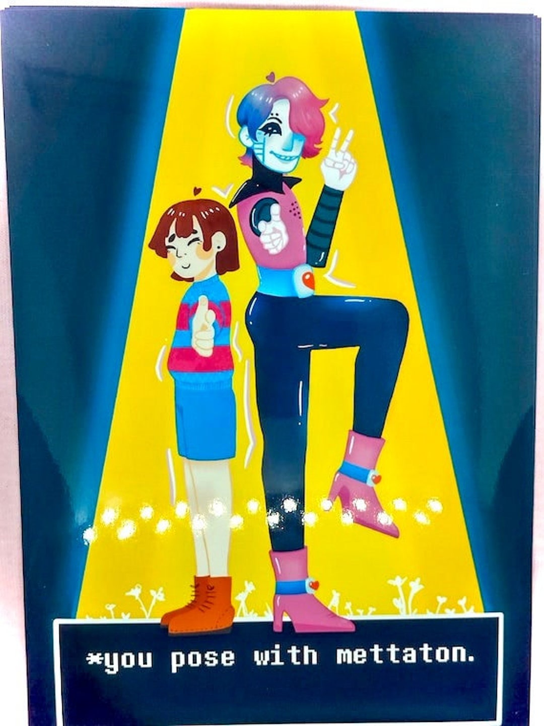 You Pose With Mettaton // Mini Undertale Art Print // 5x7 Print - Etsy
