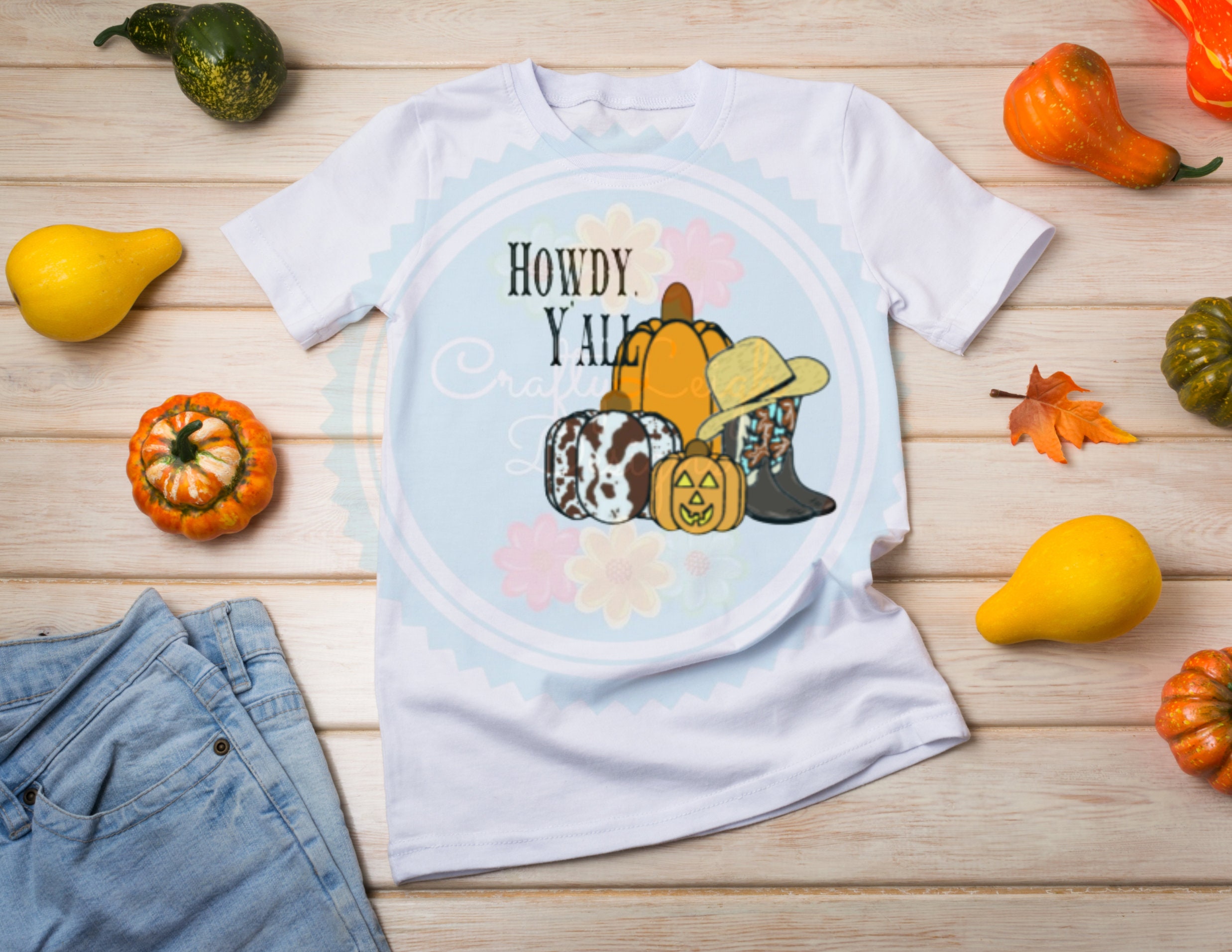 Howdy Y'all Digital File, Fall Png. Jack O Lantern, Cowboy Boots, Cow ...
