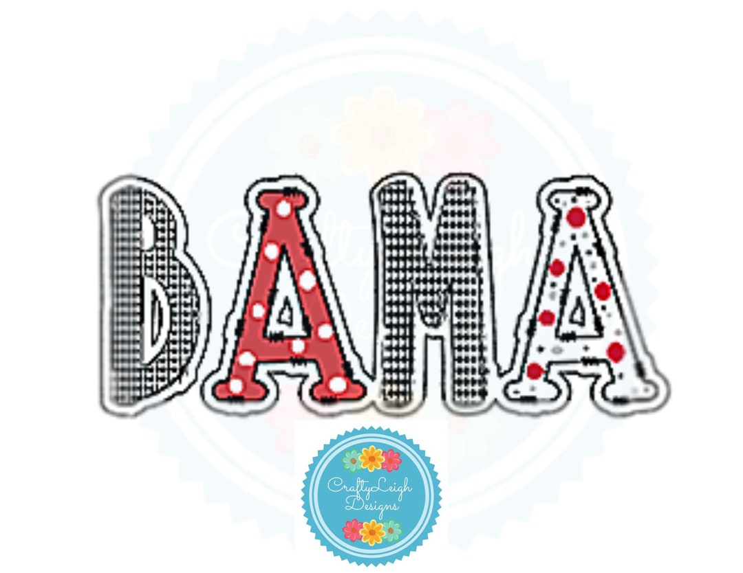 Bama Patch Letters Png, Alabama Patch Letters, Bama Sublimation ...