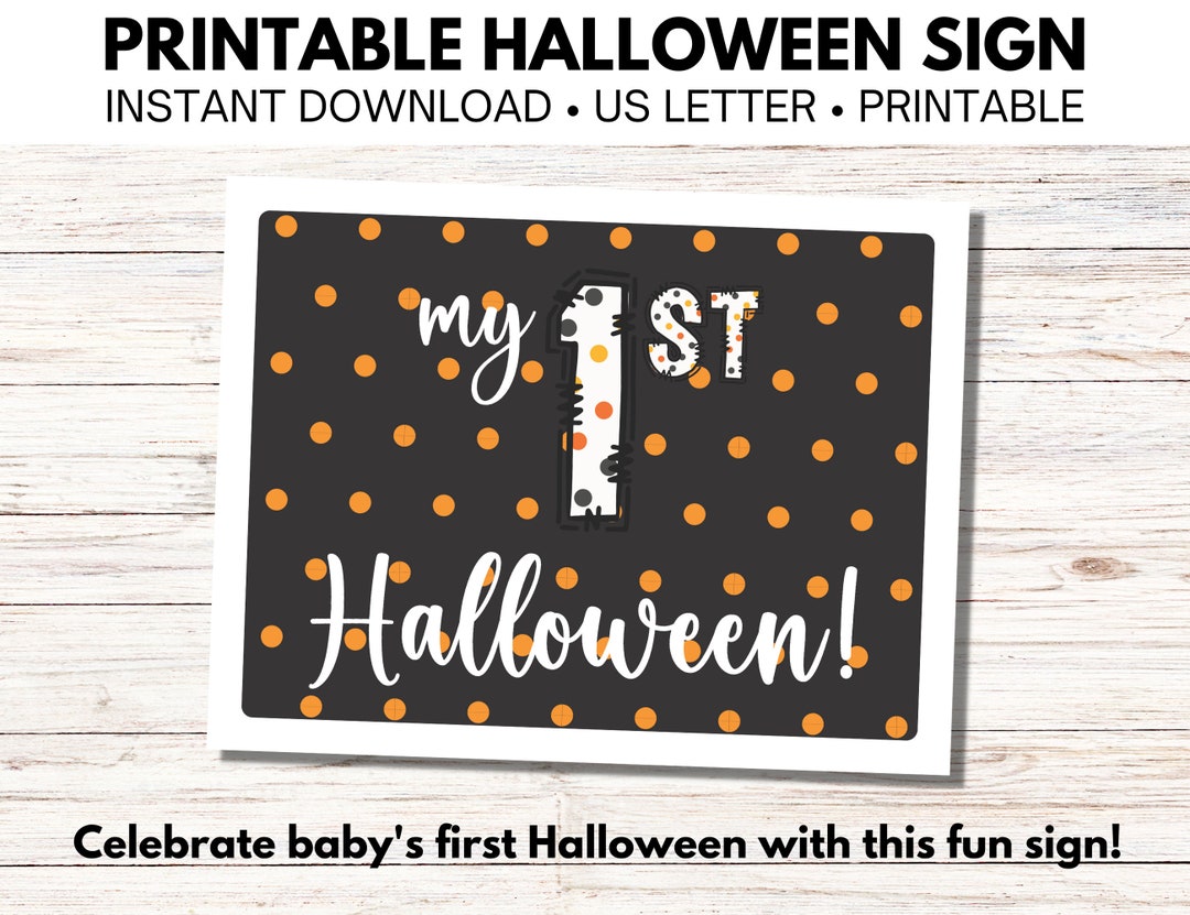 First Halloween Printable Sign - Etsy