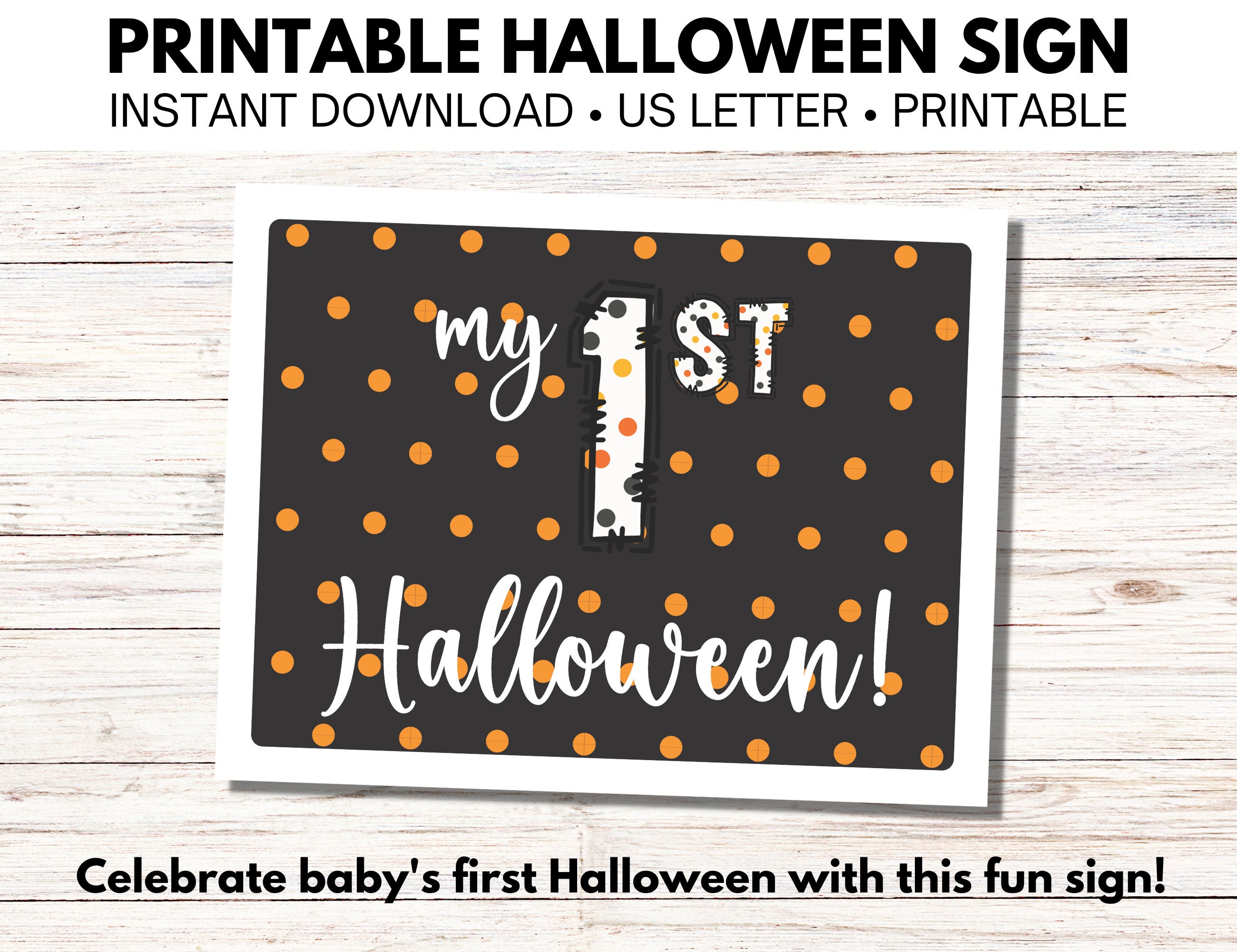 First Halloween Printable Sign - Etsy
