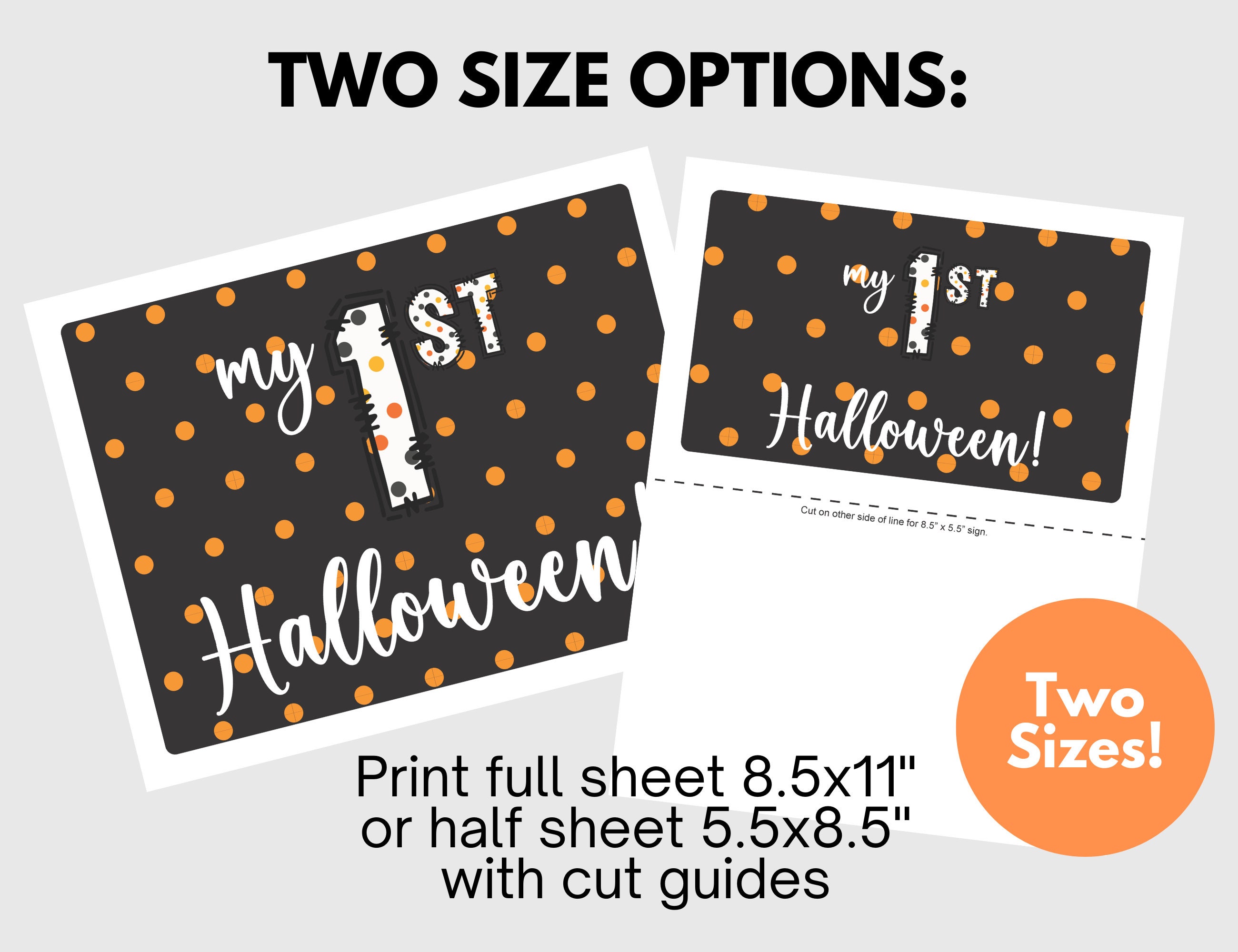 First Halloween Printable Sign - Etsy