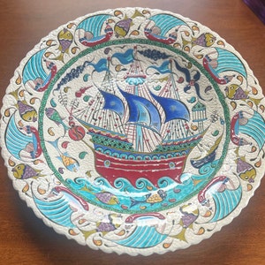TURKISH HANDMADE PLATE, 20cm/8" Decorative Plate, Ceramic Plates ...