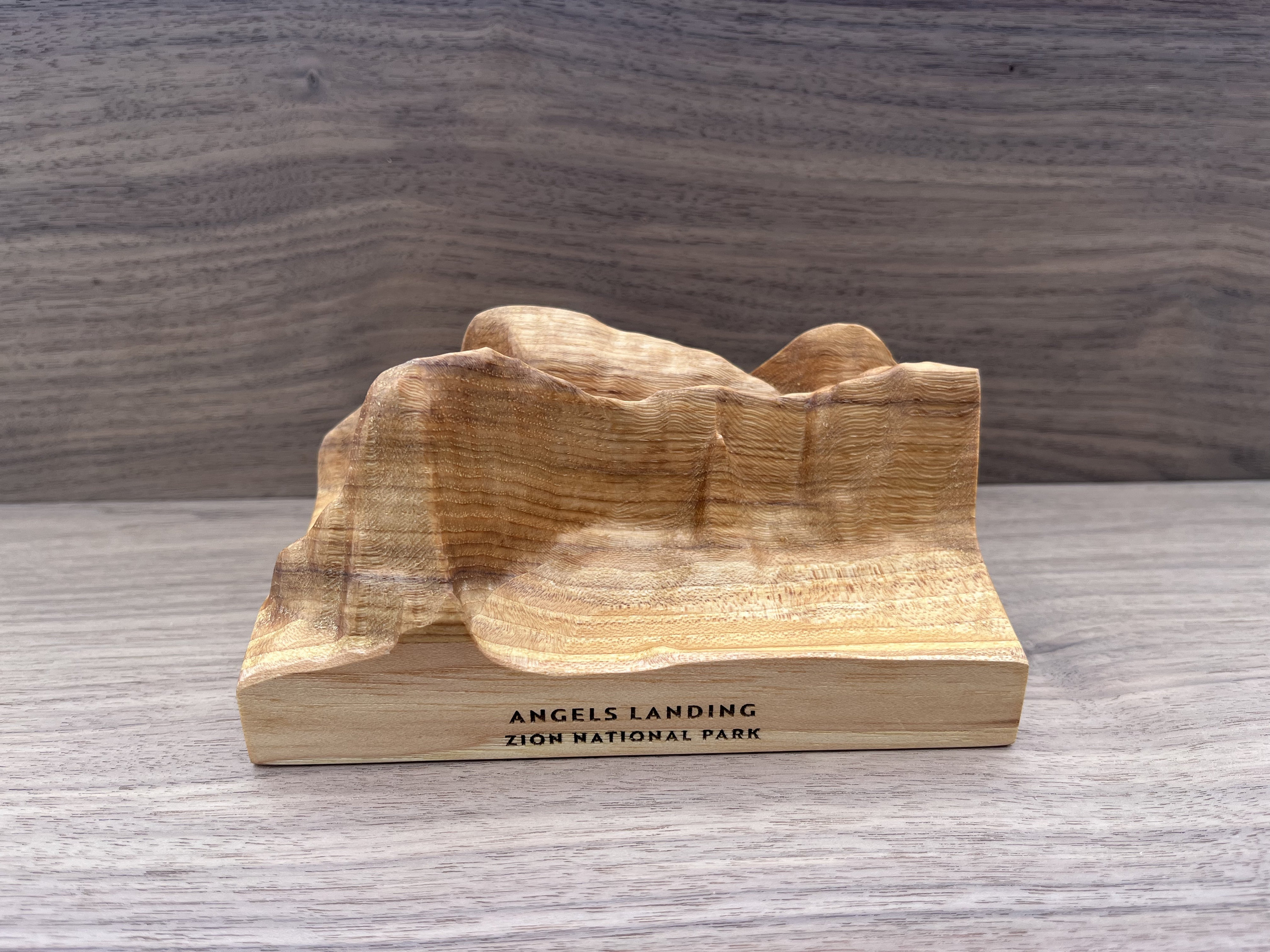 Angels Landing Topographical Carving; Zion National Park Model, Carved ...