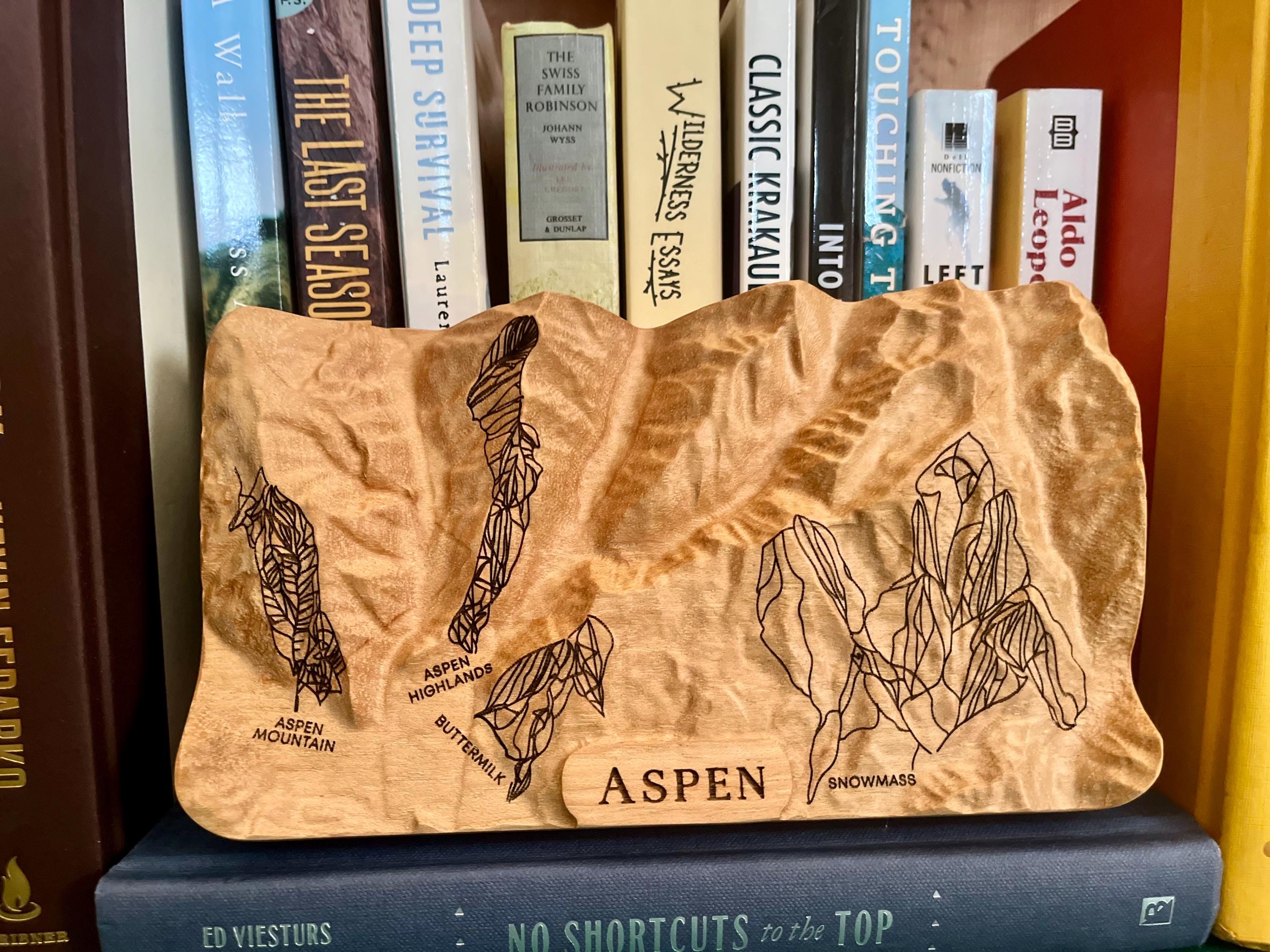 Aspen Ski Resorts 3D Wooden Map - Handcrafted Topography of Aspen ...