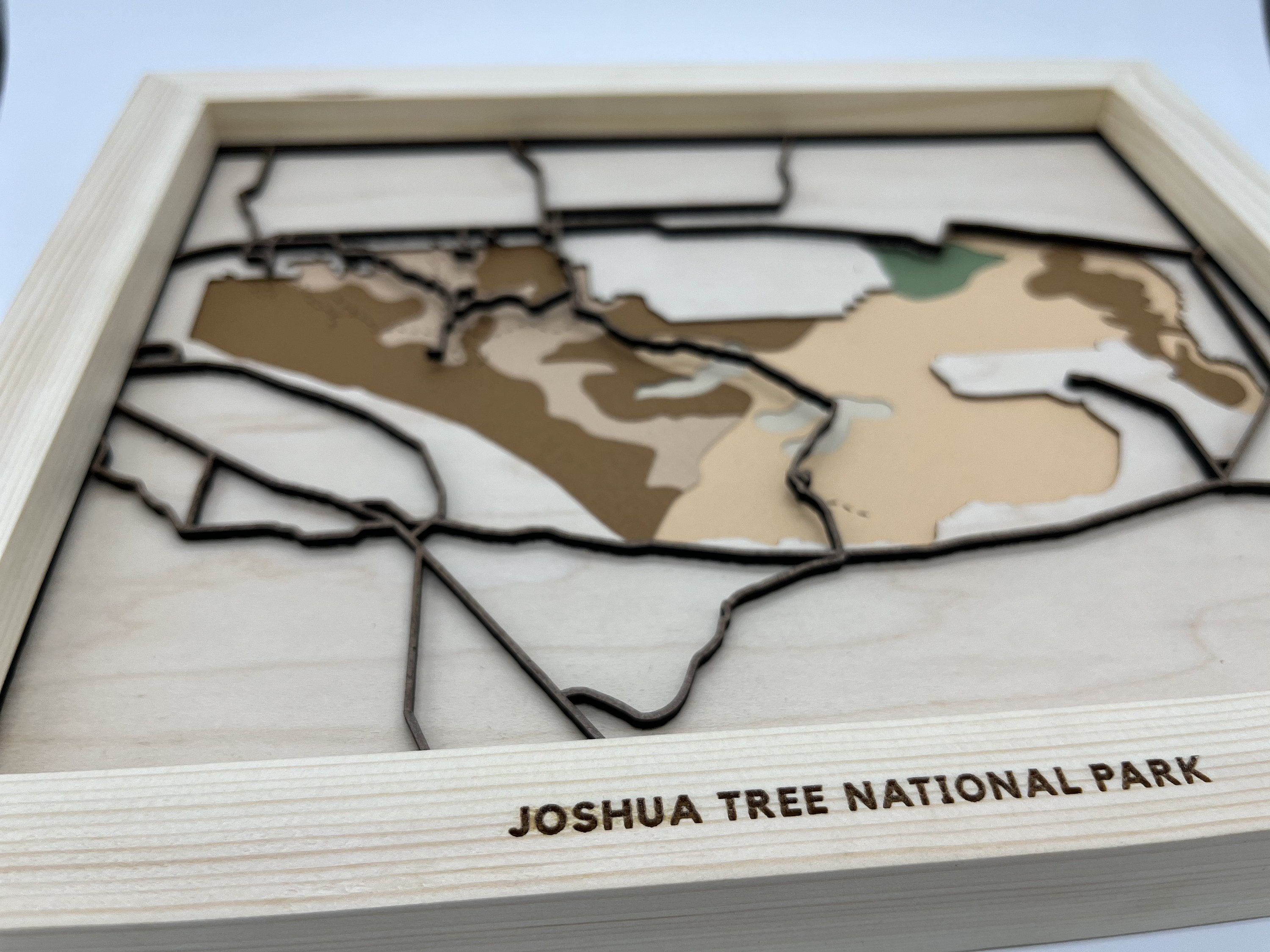 Joshua Tree National Park Map Layered Laser Cut Topographical Map With ...