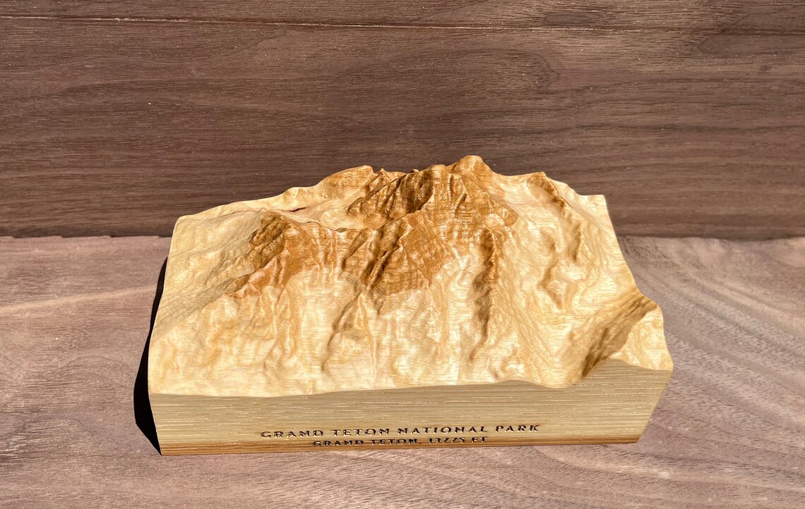 Grand Teton National Park Model, Topographical Carve of the Tetons Made ...