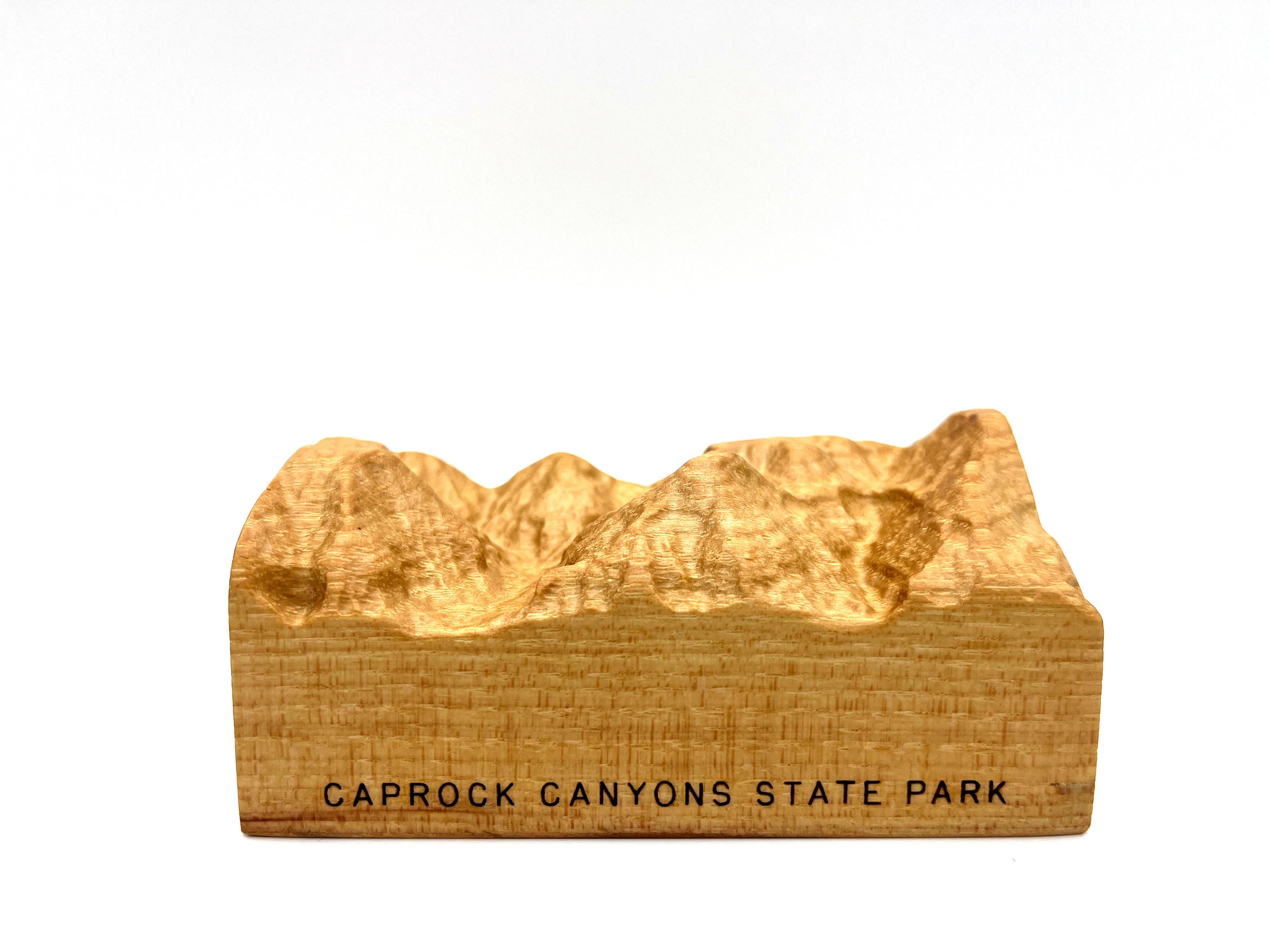 Caprock Canyons State Park Wood Carving; Solid Wood Topographical Model ...