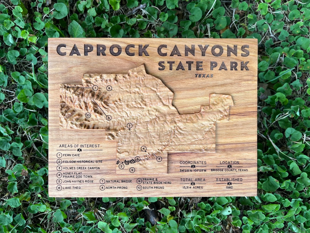 Caprock Canyons State Park Topographic Map, Carved From a Solid Block ...