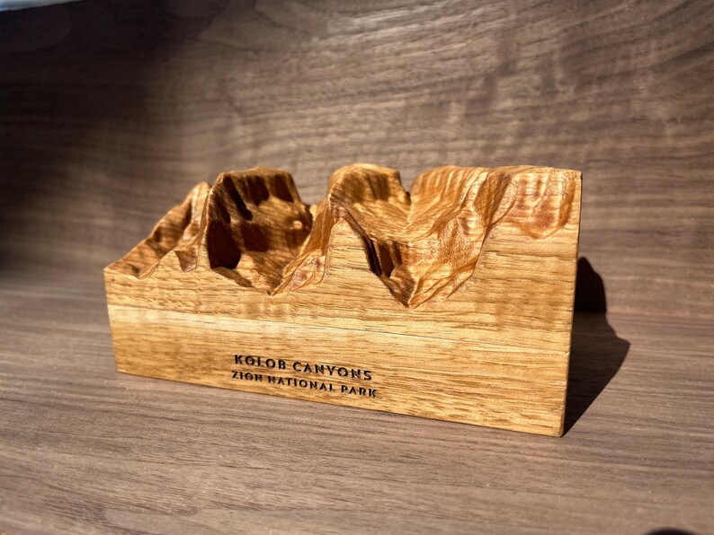 Kolob Canyons Topographical Carving; Zion National Park Model, Carved ...
