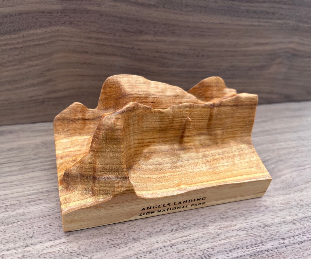 Angels Landing Topographical Carving; Zion National Park Model, Carved ...