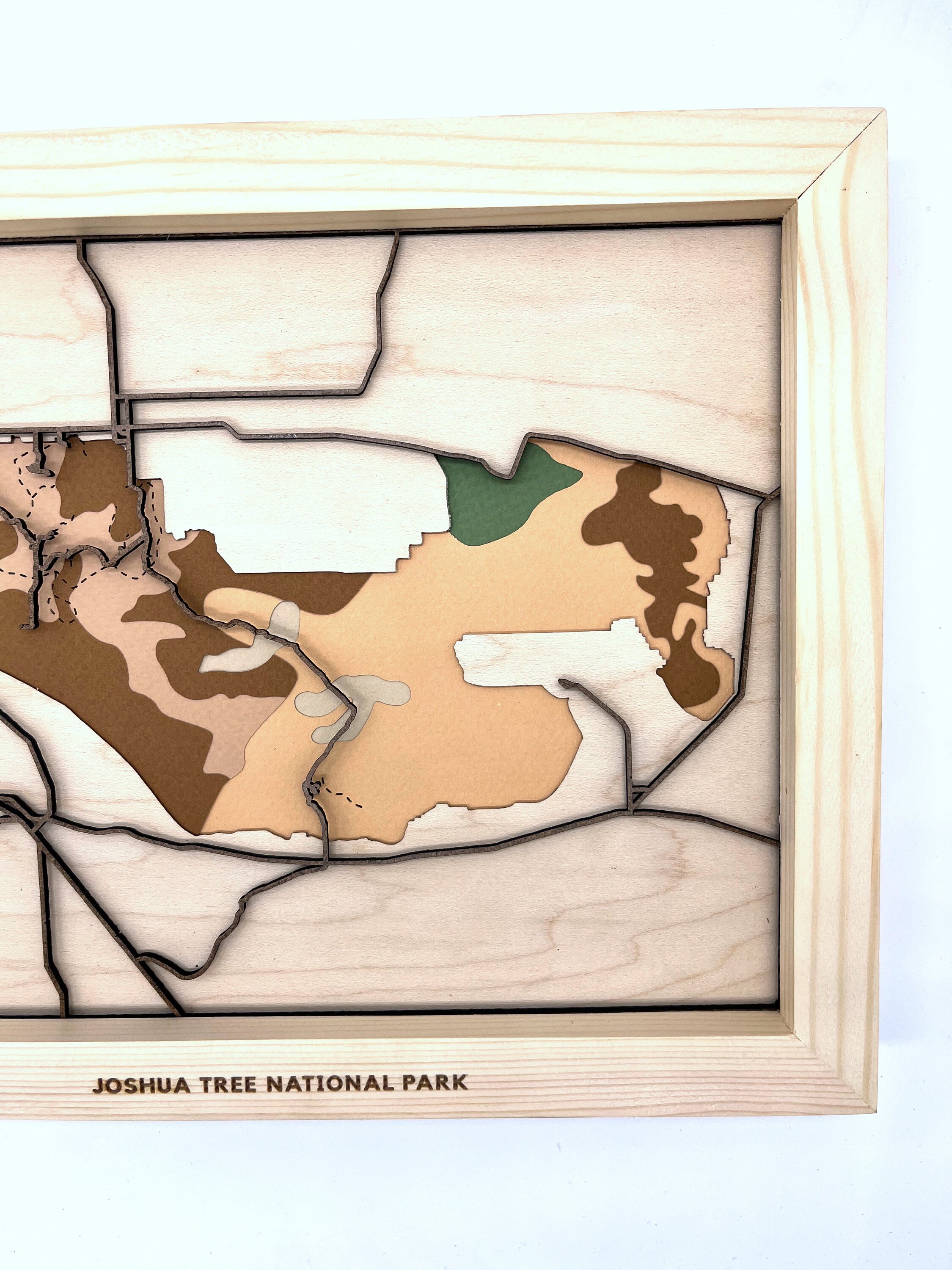 Joshua Tree National Park Map Layered Laser Cut Topographical Map With ...