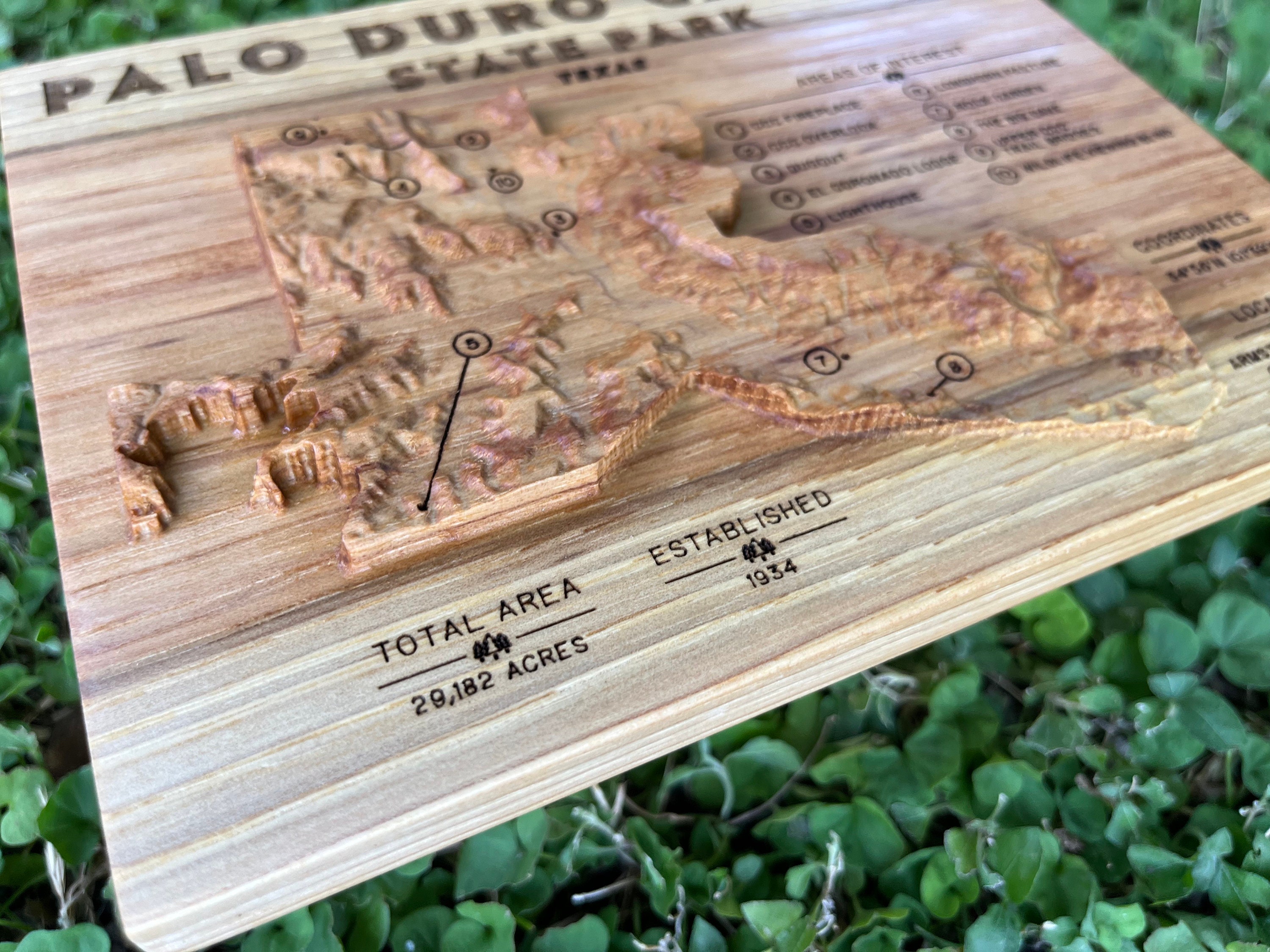 Palo Duro Canyon State Park Topographic Map, Carved From a Solid Block ...
