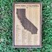 California State Parks Push Pin Map; Wooden Travel Tracker Map of the ...