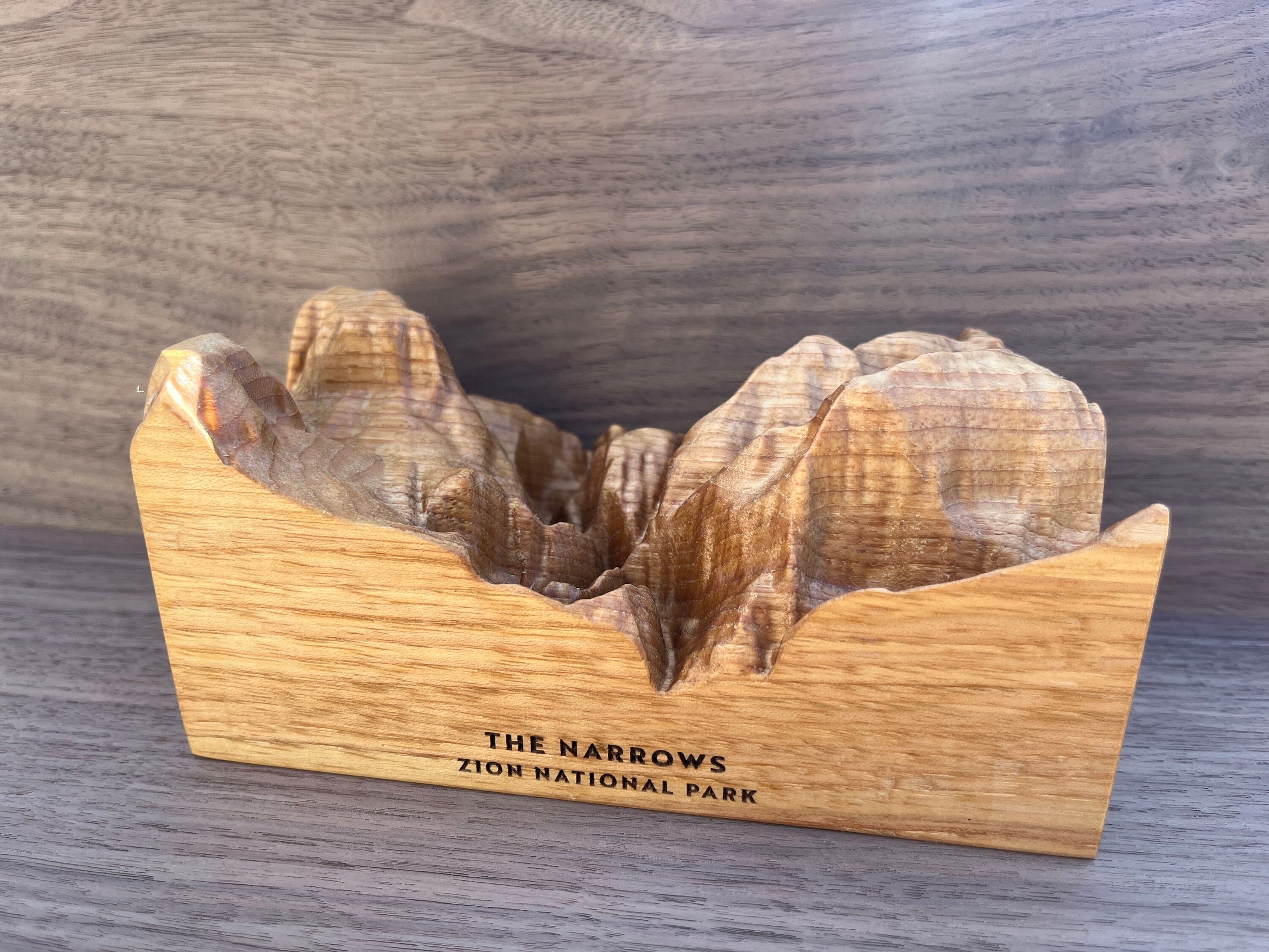 The Narrows Topographical Carving; Zion National Park Model, Carved ...