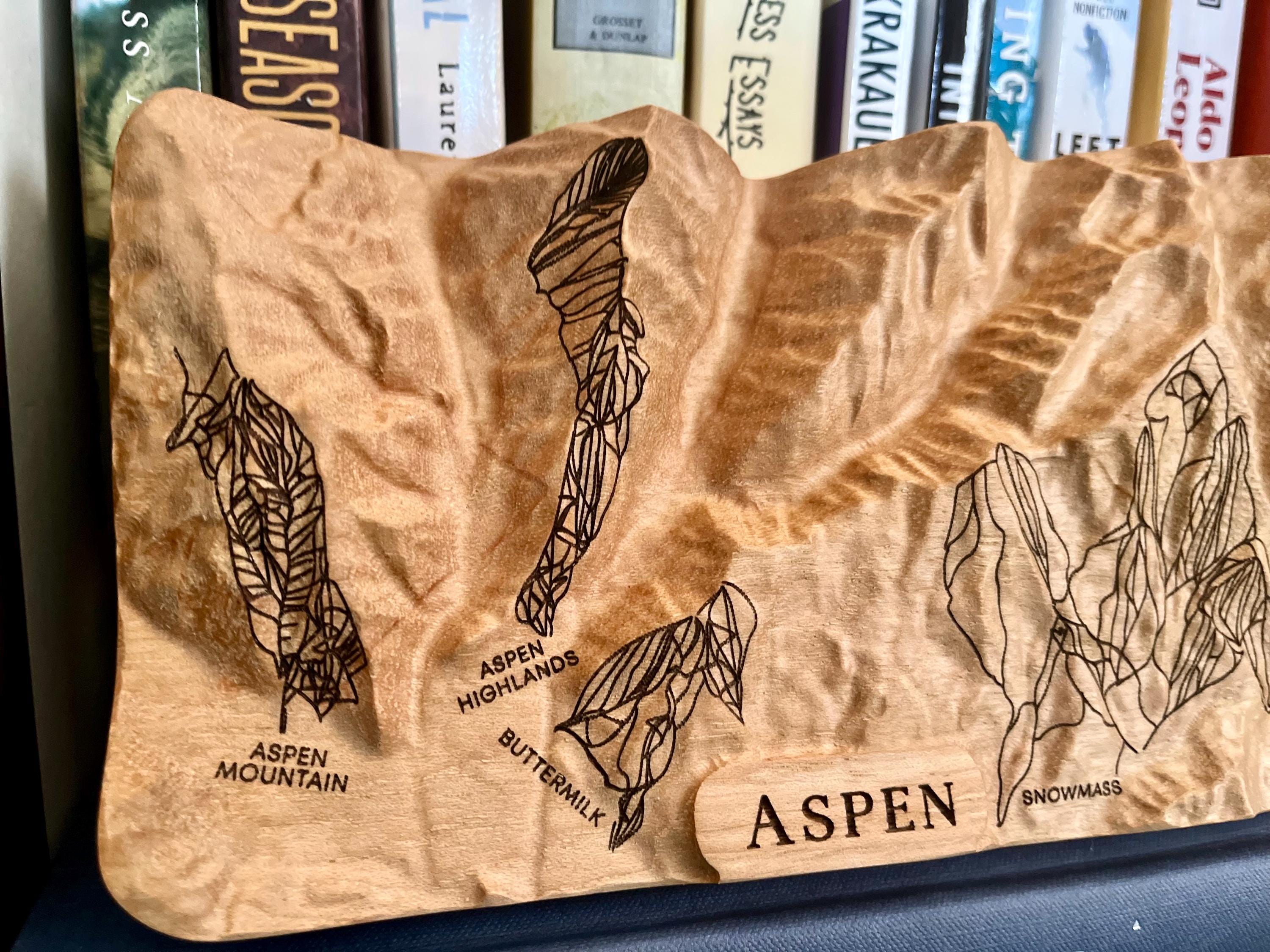 Aspen Ski Resorts 3D Wooden Map - Handcrafted Topography of Aspen ...