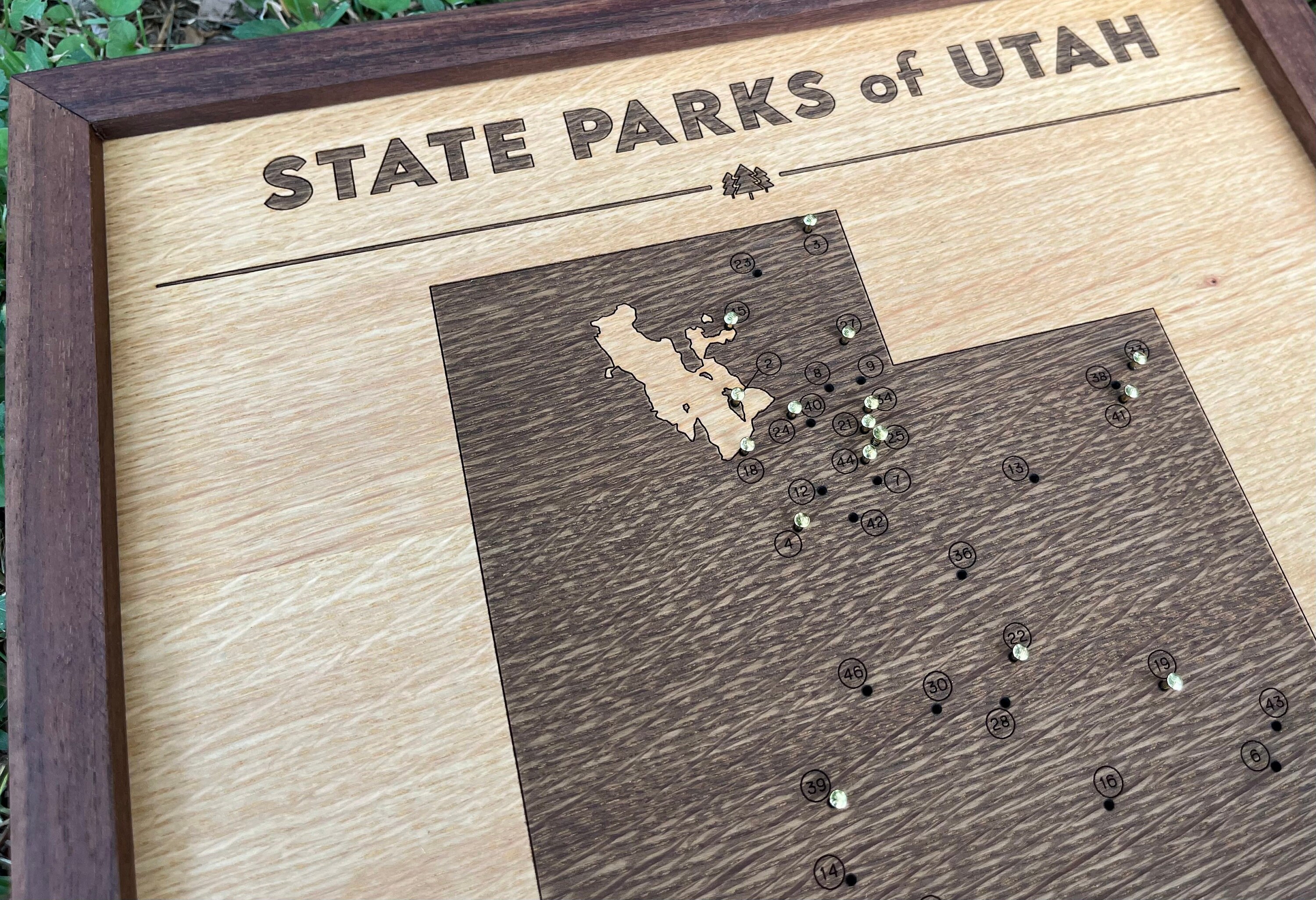 Utah State Parks Push Pin Map Wooden Travel Tracker Map of the Utah ...