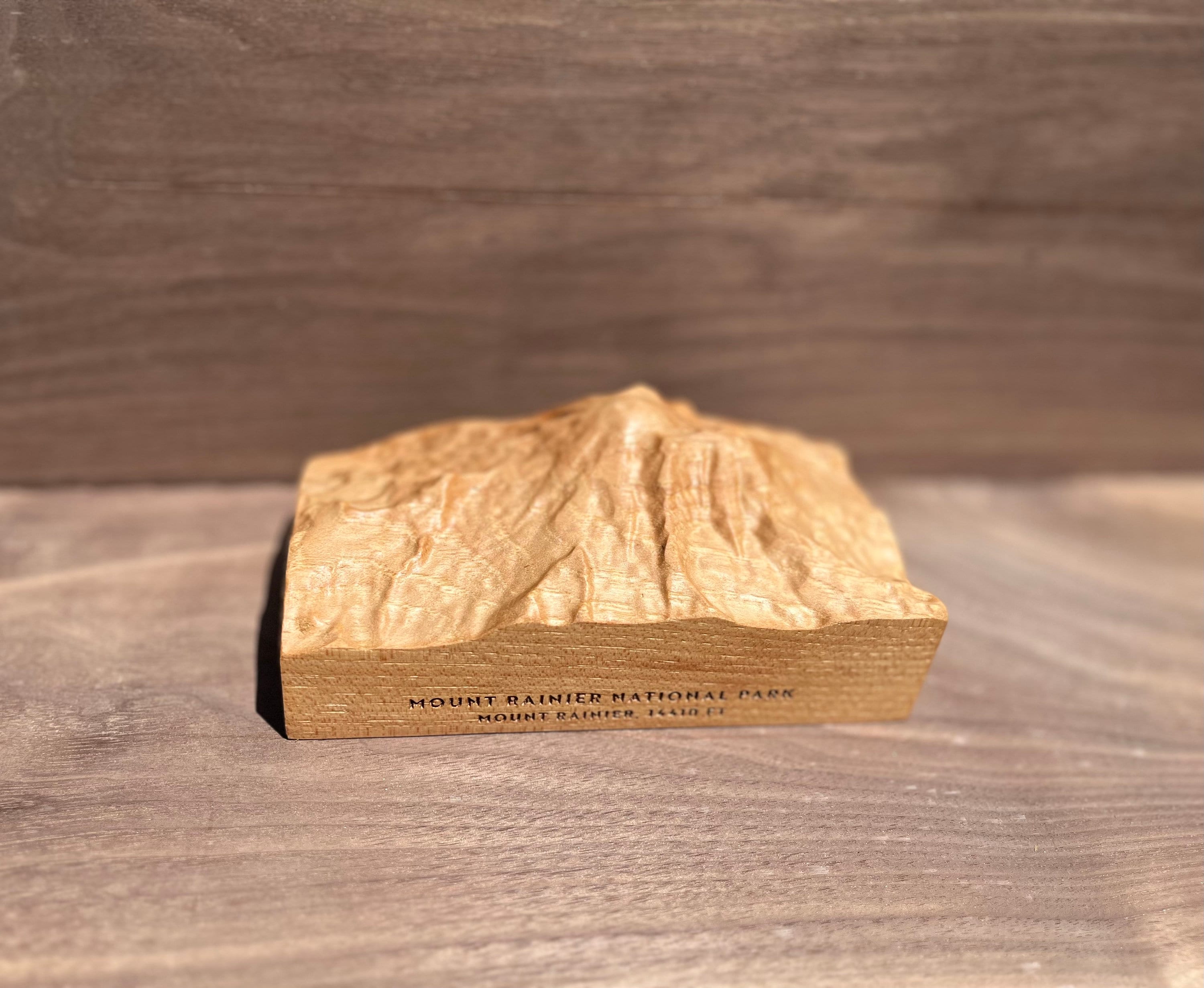 Mount Rainier National Park Carving, Carved From a Solid Block of Wood ...