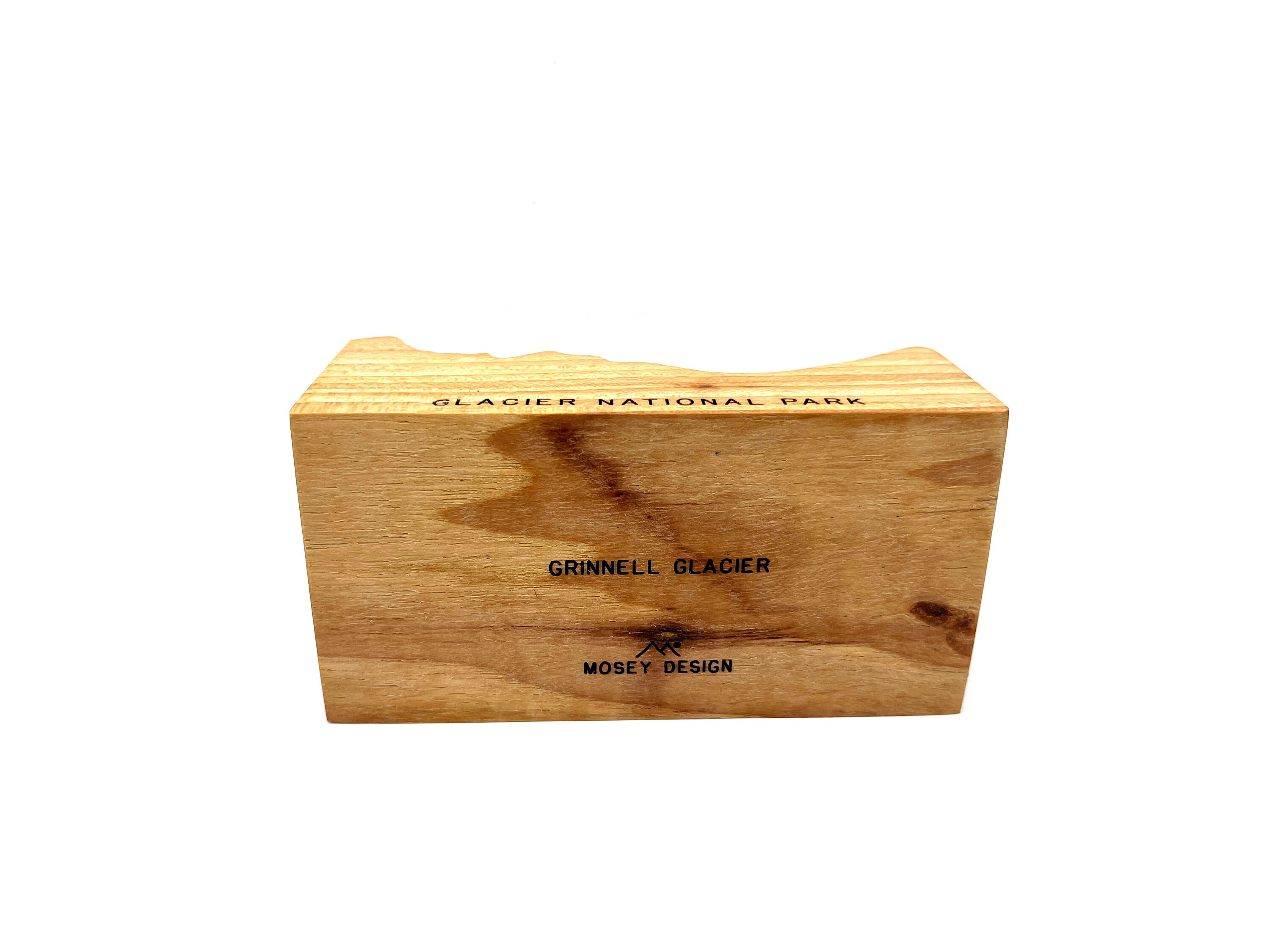 Glacier National Park Grinnell Glacier Topography Model; Solid Wood ...