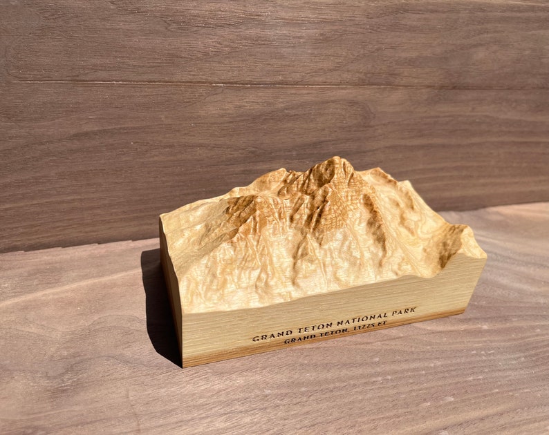 Grand Teton National Park Model, Topographical Carve of the Tetons Made ...