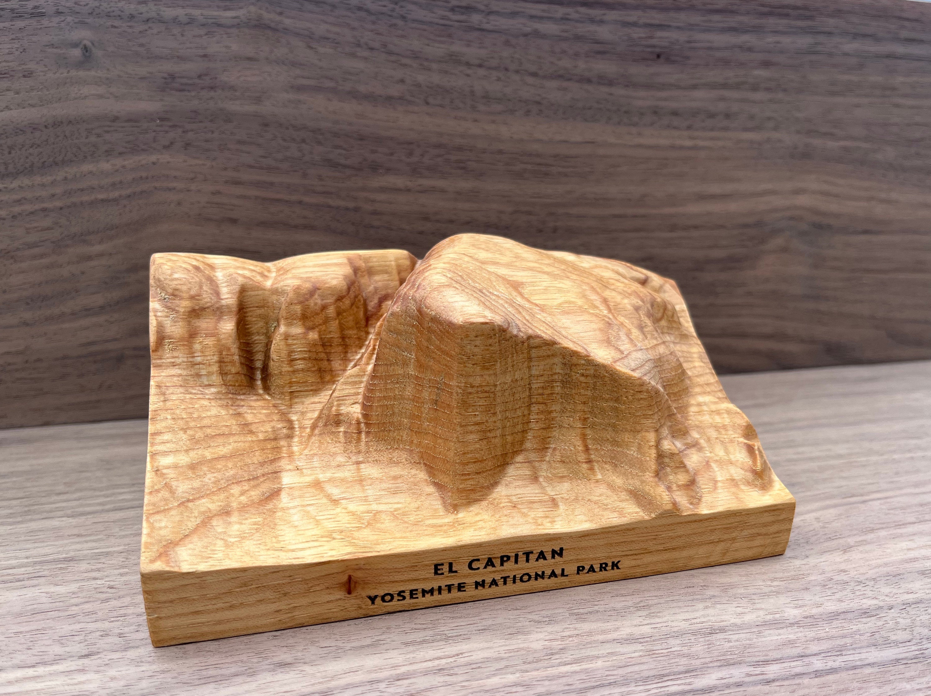 El Capitan Topographical Carving; Yosemite National Park Model, Carved ...