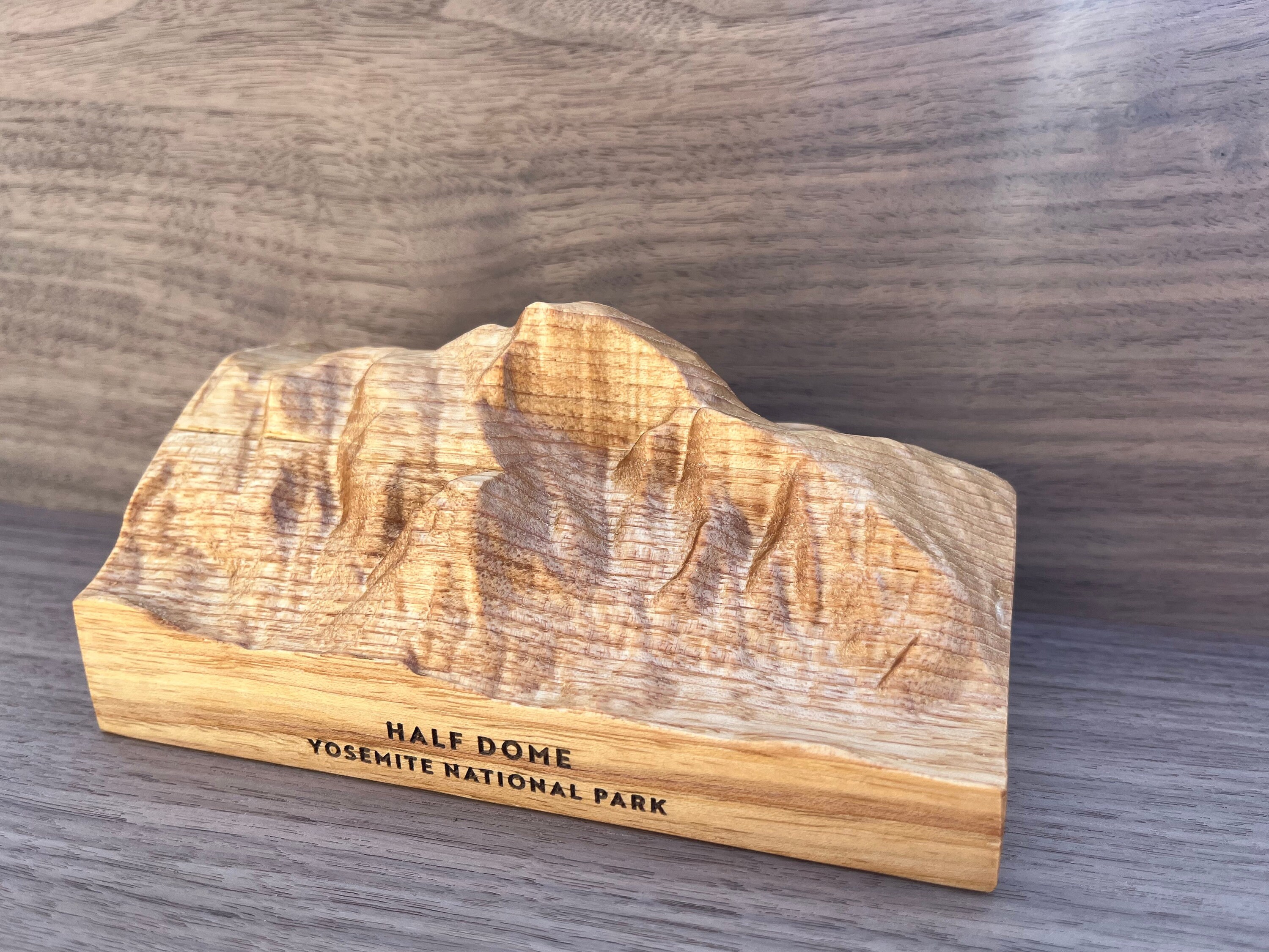 Half Dome Topographical Carving; Yosemite National Park Model, Carved ...