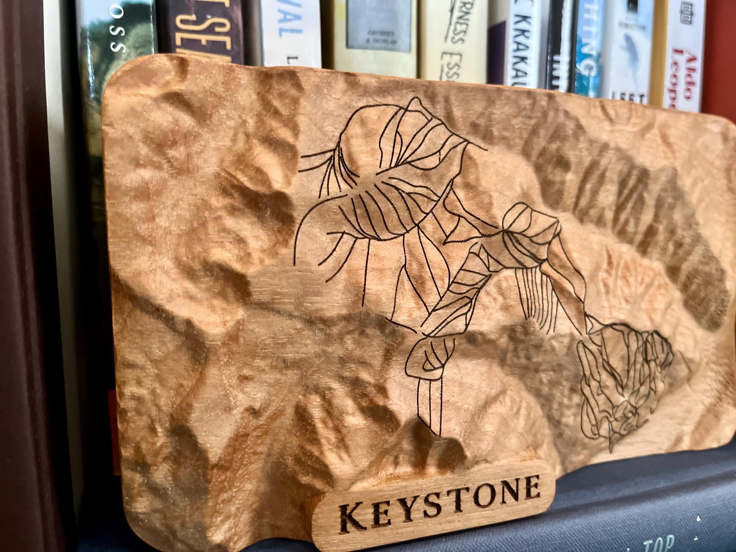 Keystone Resort 3D Wooden Map – Handcrafted Topography Model With Laser ...