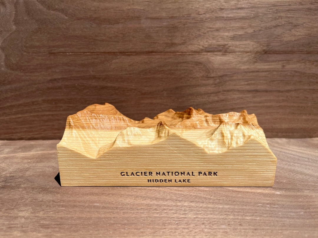 Glacier National Park Model, Topographical Carve of the Hidden Lake ...