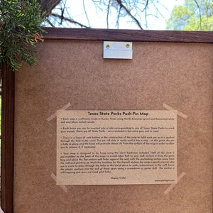 Texas State Parks Push Pin Map, 16 X 16 Wooden Travel Tracker Map of ...