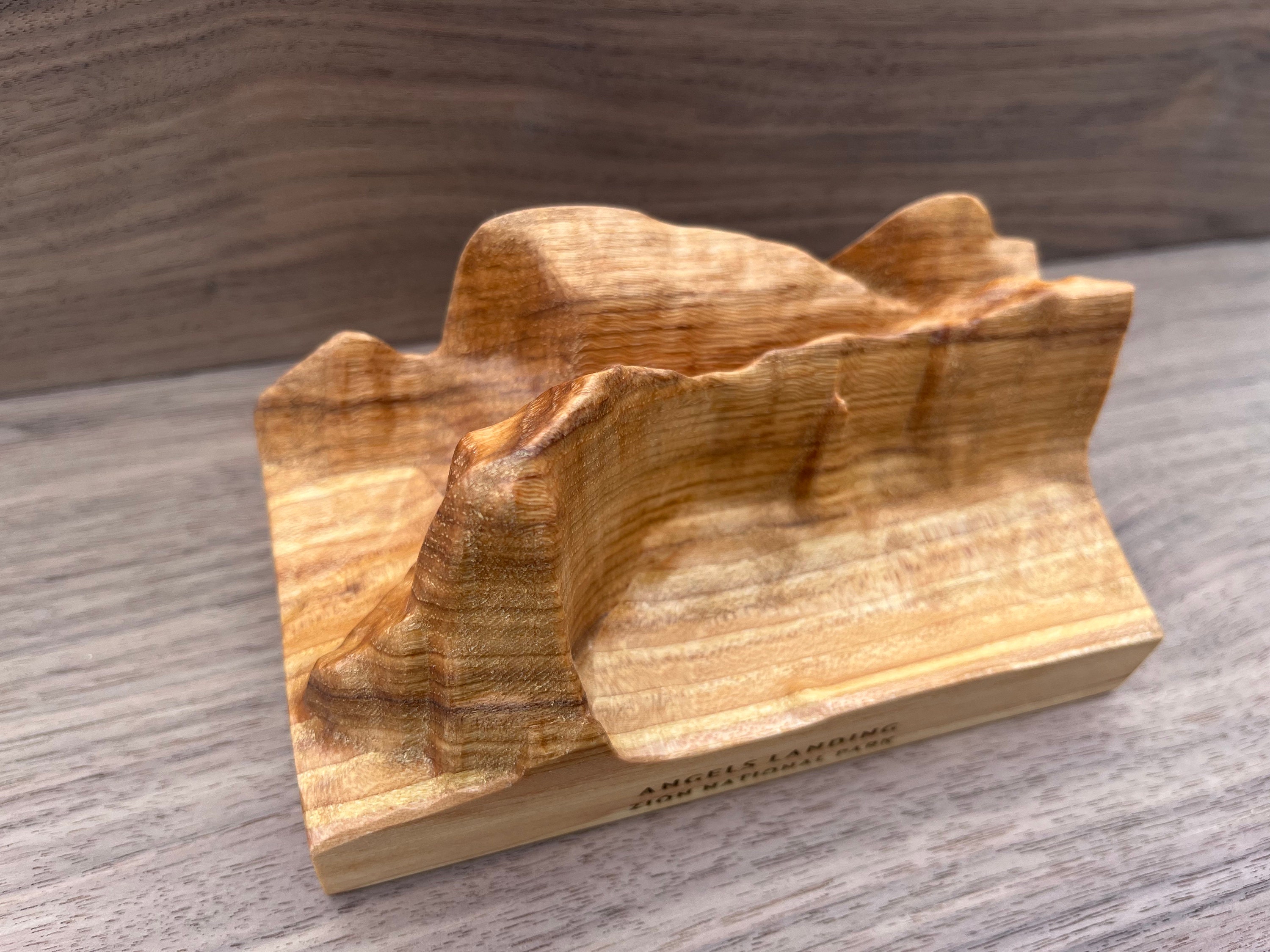 Angels Landing Topographical Carving; Zion National Park Model, Carved ...