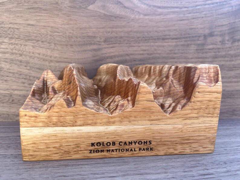 Kolob Canyons Topographical Carving; Zion National Park Model, Carved ...