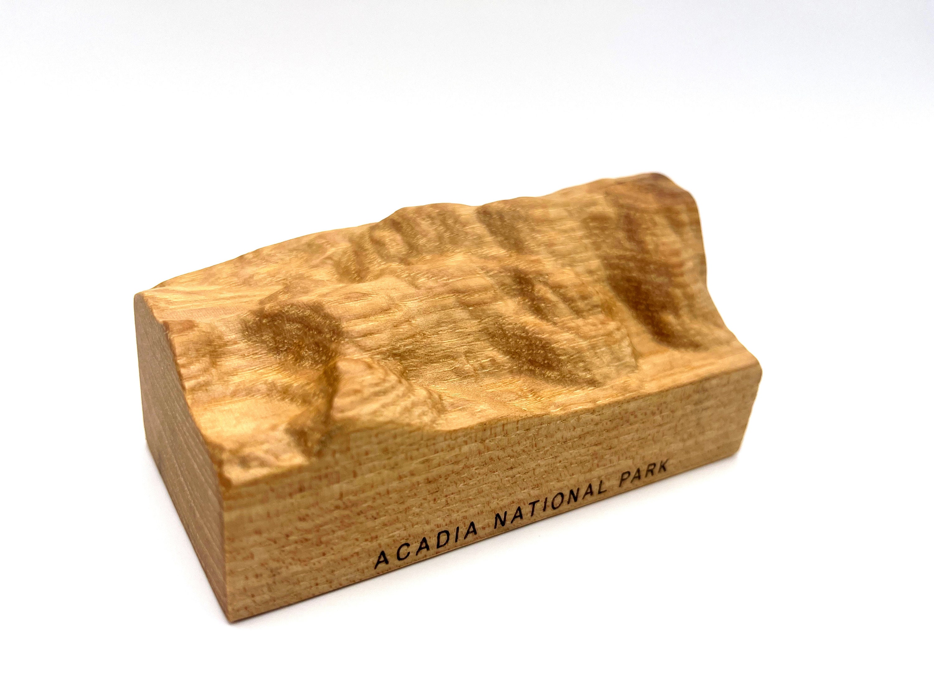 Acadia National Park Topography Model; Solid Wood Carving; National ...