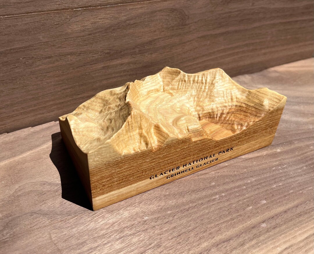 Glacier National Park Model, Topographical Carve of Grinnell Glacier ...