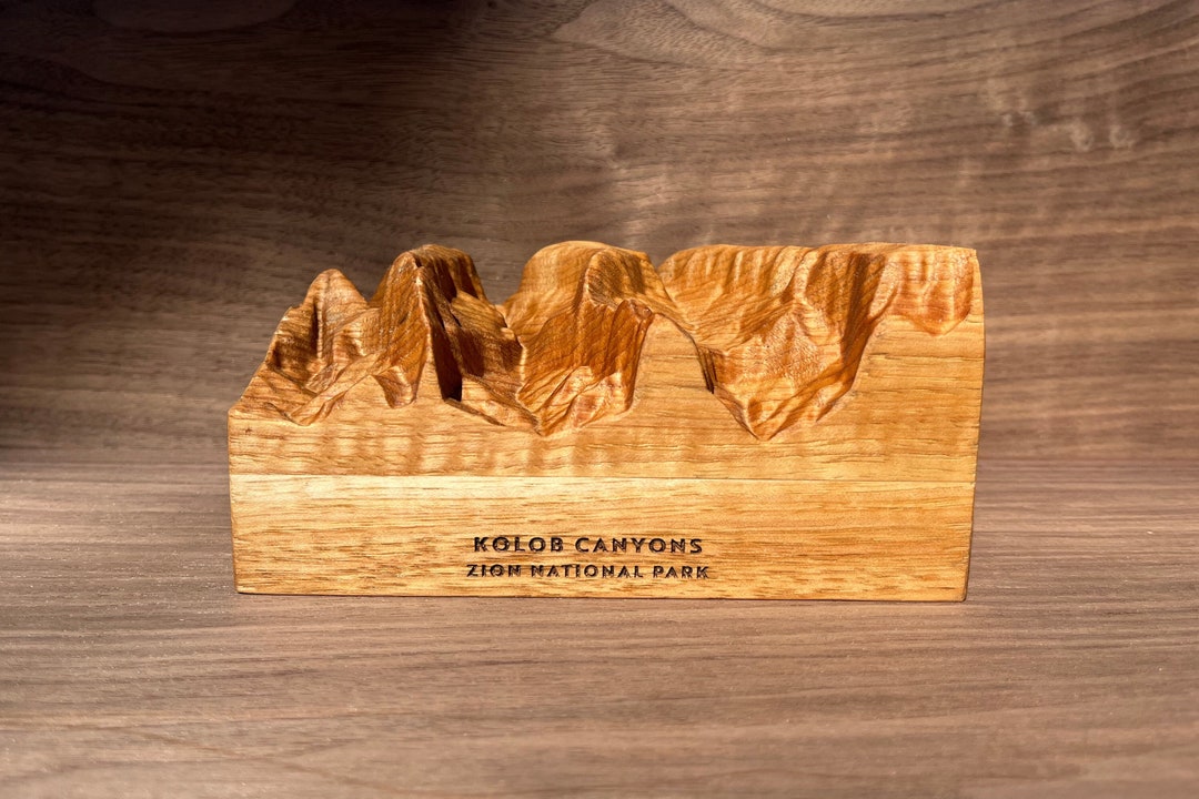 Kolob Canyons Topographical Carving; Zion National Park Model, Carved ...