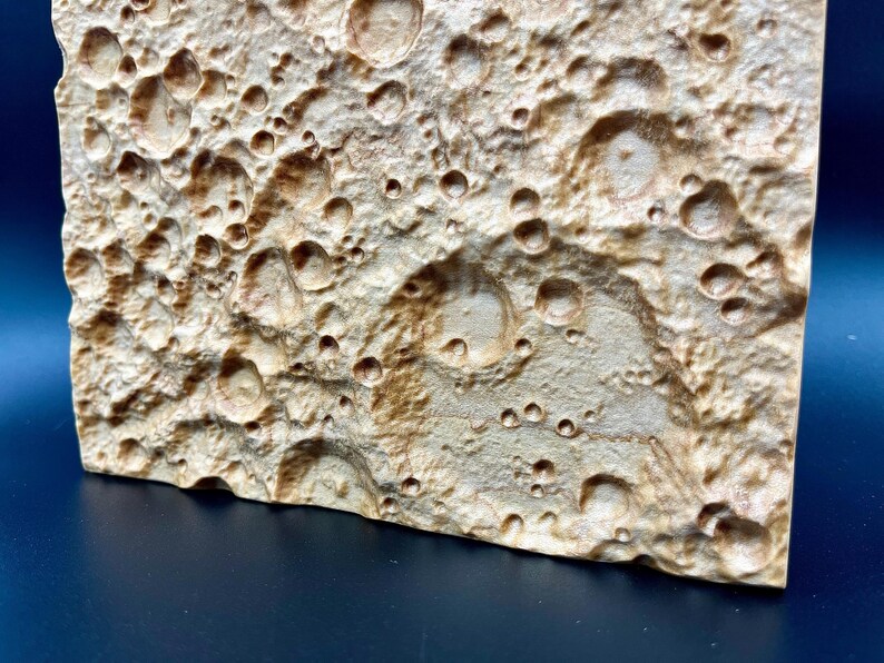 Lunar Surface Carving; Moon Crater Topography Created From 3D NASA Data ...