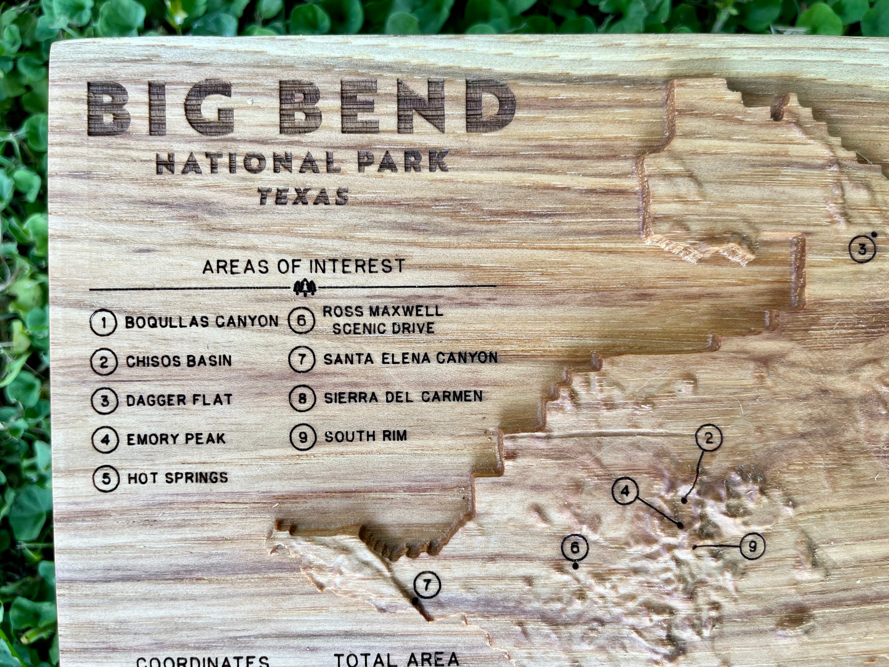 Big Bend National Park Topographic Map, Carved From a Solid Block of ...