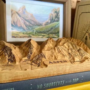 Aspen Ski Resorts 3D Wooden Map - Handcrafted Topography of Aspen ...