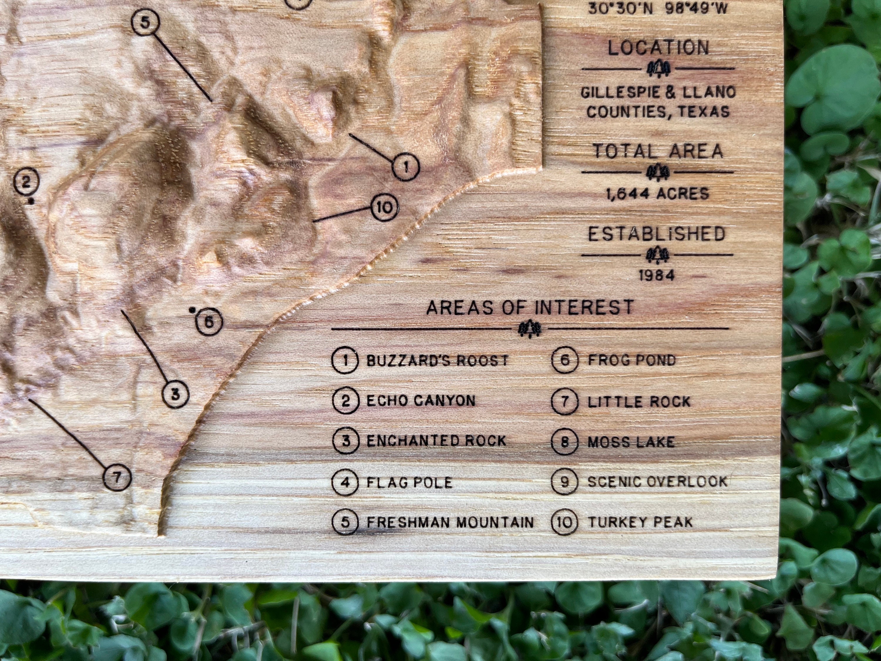 Enchanted Rock State Natural Area Topographic Map, Carved From a Solid ...