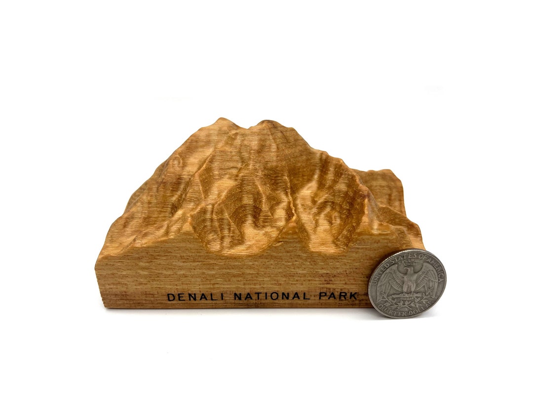 Denali National Park Topography Model Solid Wood Mountain - Etsy