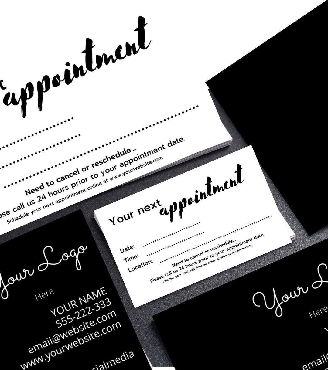 Modern Appointment Reminder Card, DIY Appointment Reminder Card ...