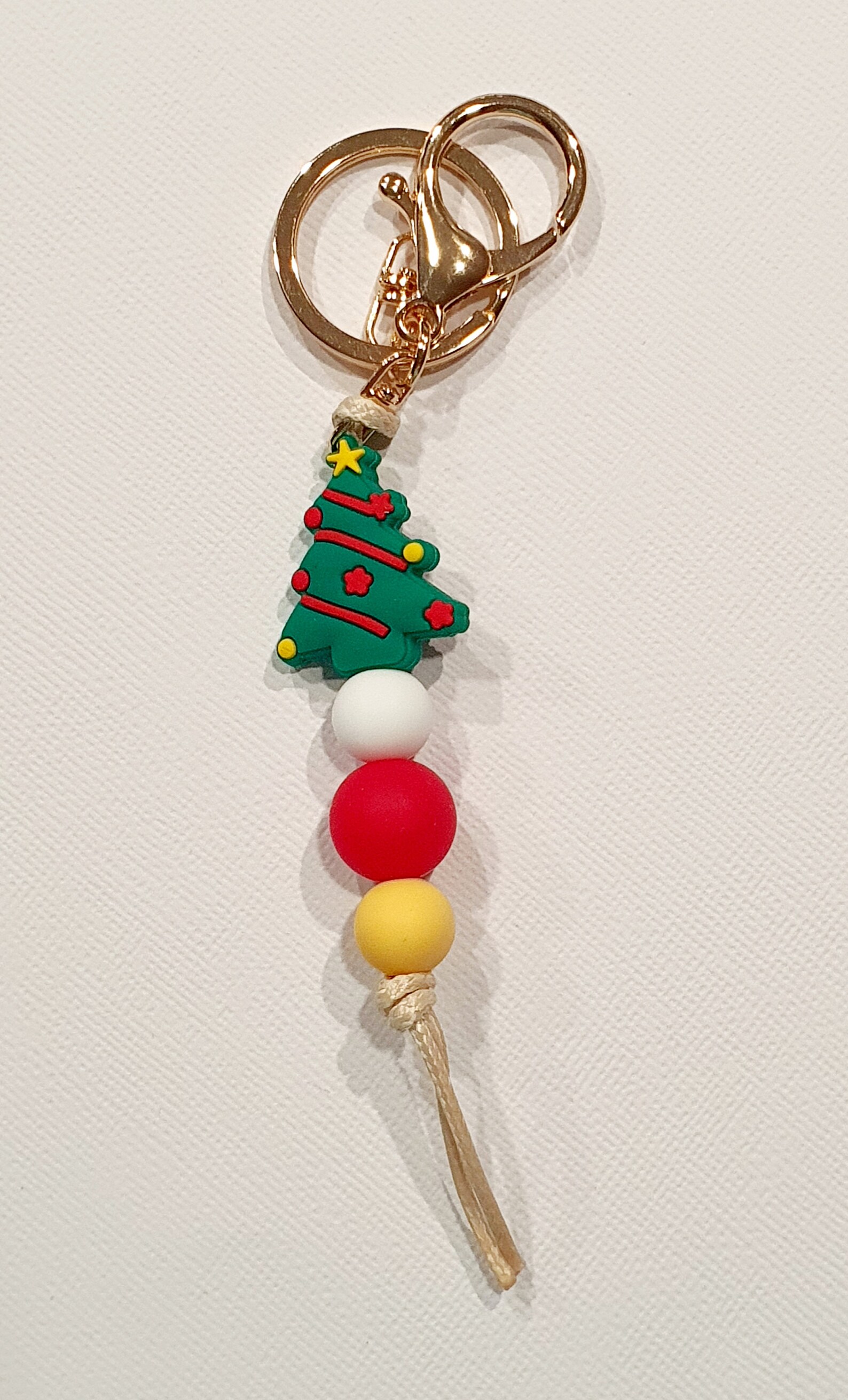 Christmas Key Ring Silicone Bead - Reindeer/snowman/santa/ginger Bread ...