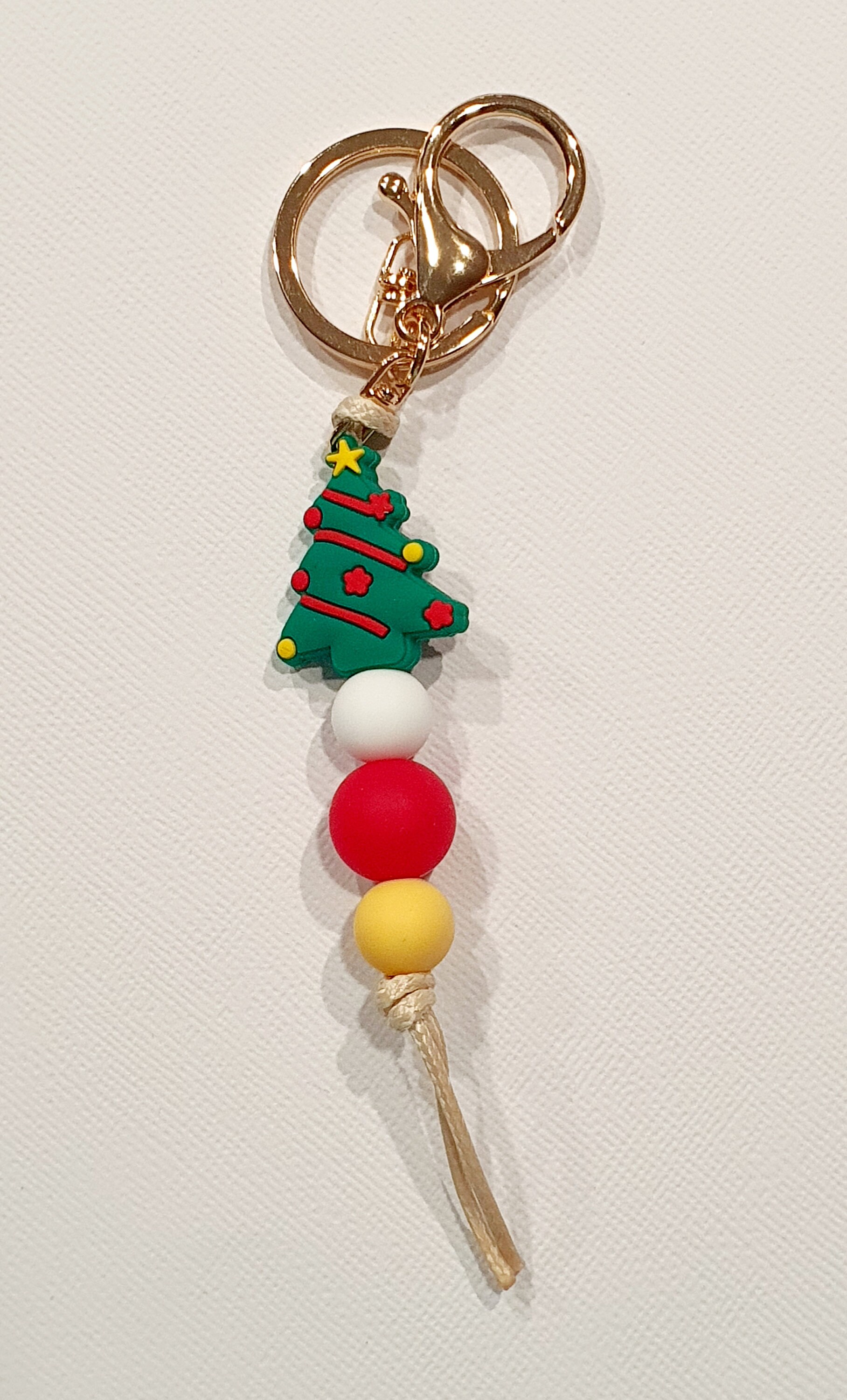 Christmas Key Ring Silicone Bead - Reindeer/snowman/santa/ginger Bread ...