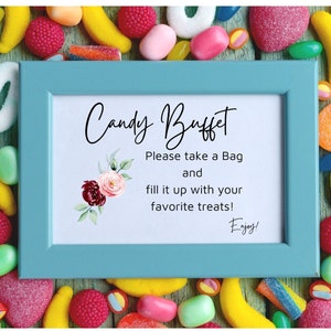 Candy Bar Sign Template, A5 Small Sign, Editable, Printable, DIY ...