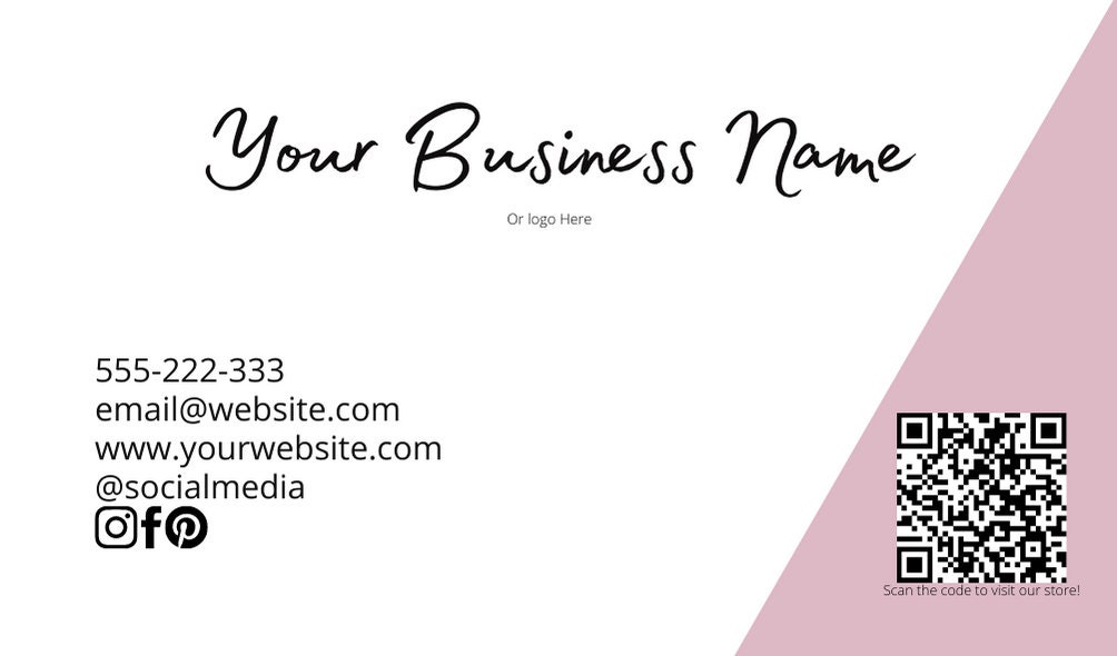 Appointment Card With QR Code Template, Editable Appointment Card ...