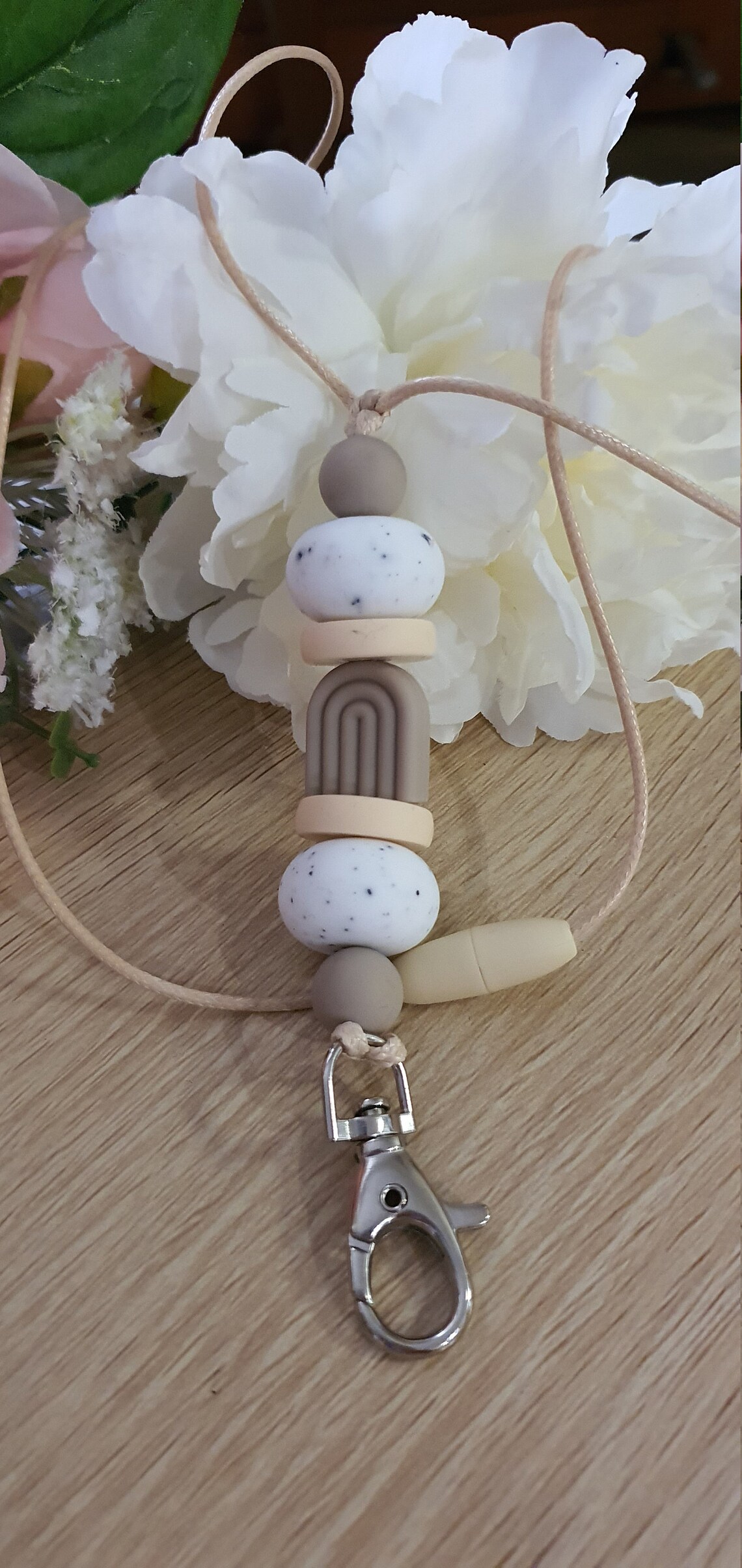 Silicone Arch Bead Rainbow Keychain or Lanyard in Earth Tones - Etsy