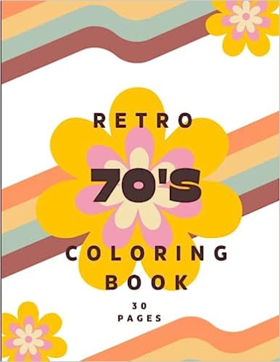 Libro para colorear retro de los años 70 / 30 páginas / Libro - Etsy México