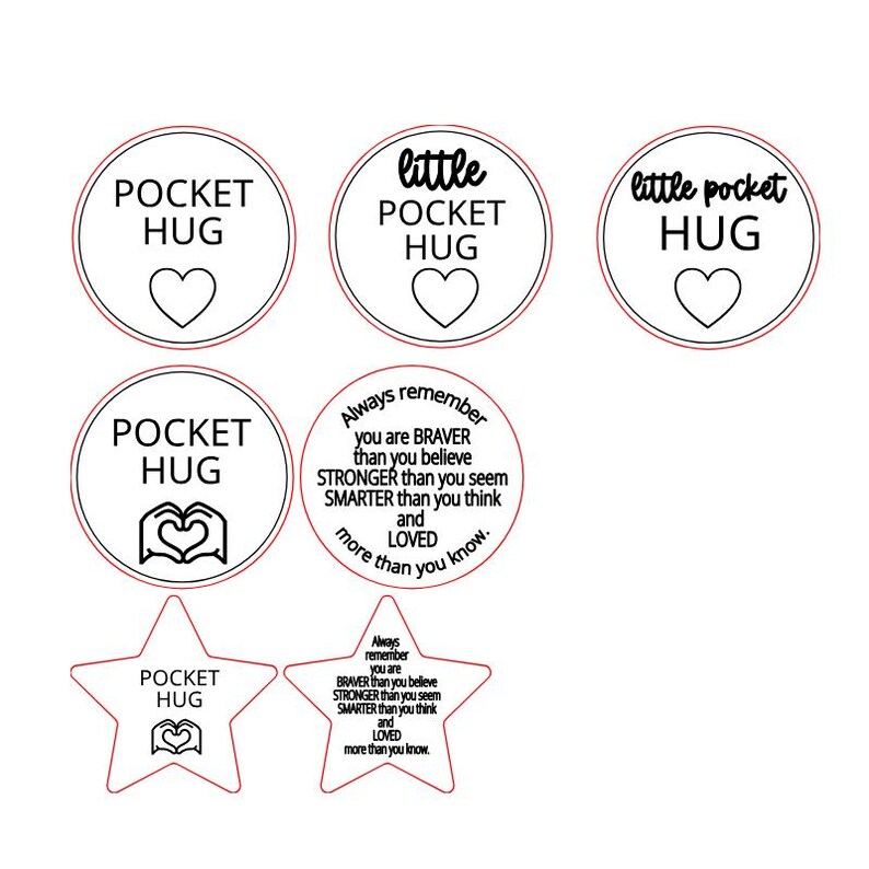 Pocket Hug Token | 5 Different Designs - Etsy