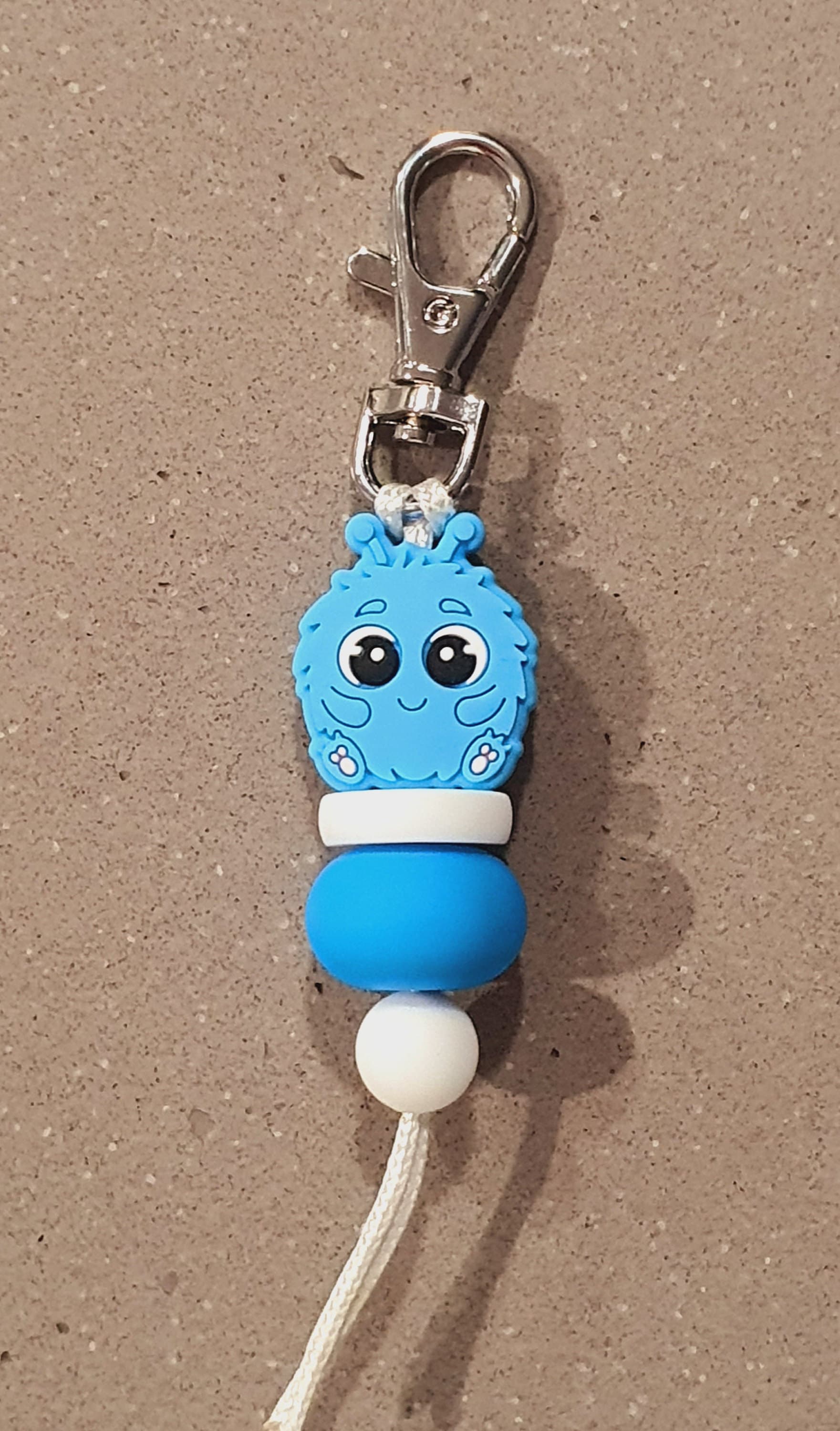 Monster Keyrings Love Bugs Fizz Balls Keyring Silicone Beaded Bag Tag ...