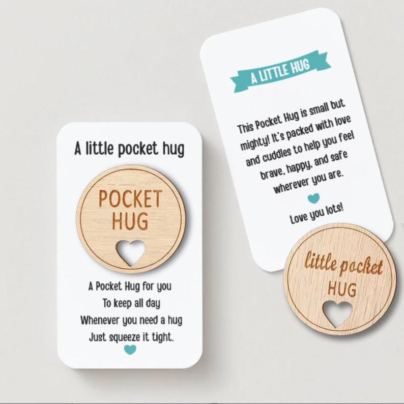 Pocket Hug Token | 5 Different Designs - Etsy