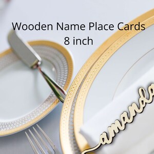 Wedding Guests Name Place Seating Cards | Wood Names for Weddings ...